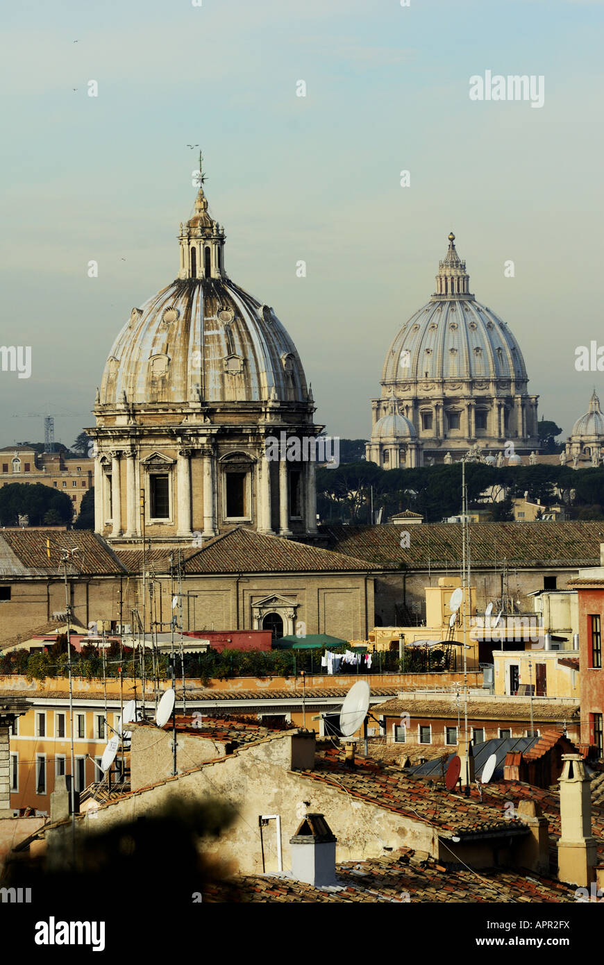 Domes of churches in Rome Stock Photo - Alamy