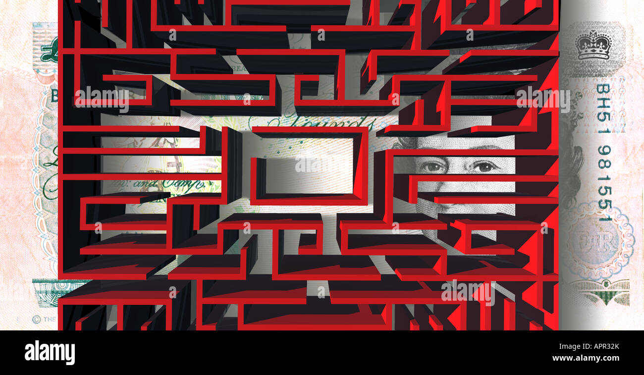 Pound money maze hi-res stock photography and images - Alamy