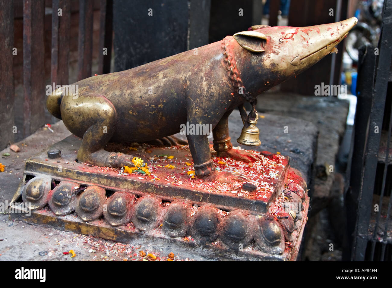 Rat Statue at the Ashok Binayak Ganesh Shrine, Durbar Square, Kathmandu ...