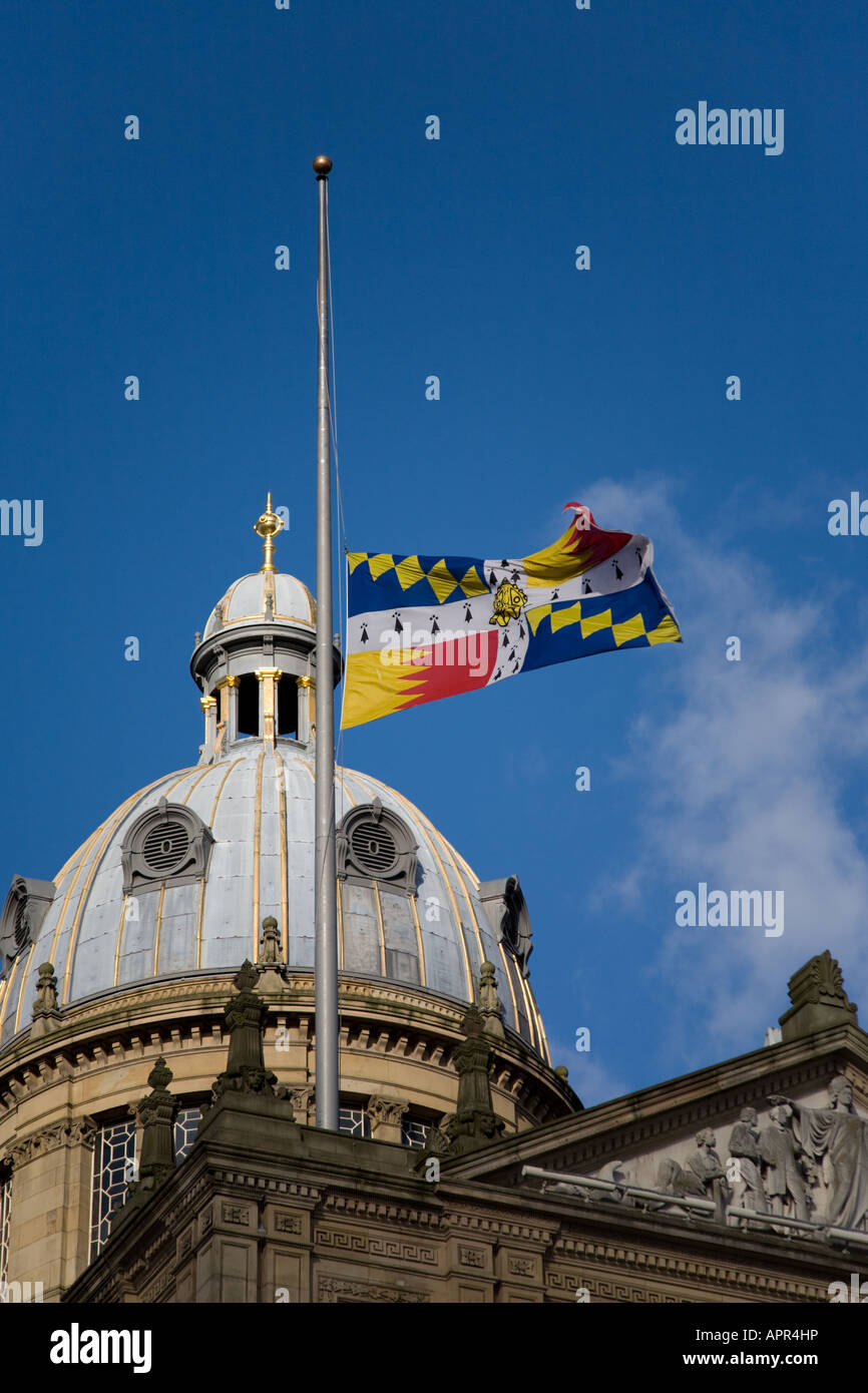 Birmingham forward flag at half mast Stock Photo - Alamy