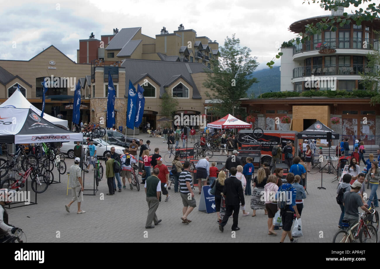 Whistler Village Resort in summer Stock Photo - Alamy