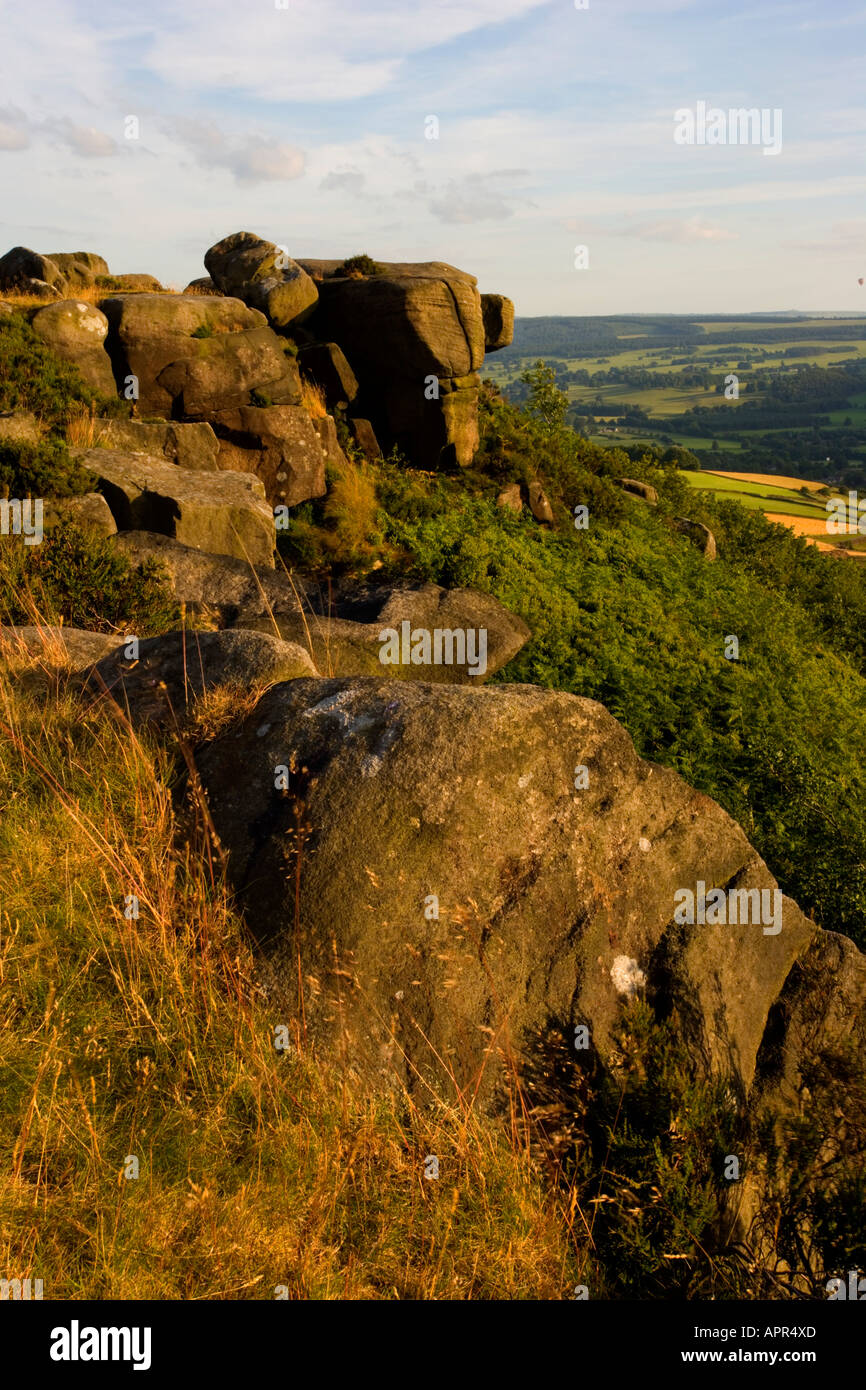 View of Baslow Edge in the Peak District Stock Photo - Alamy