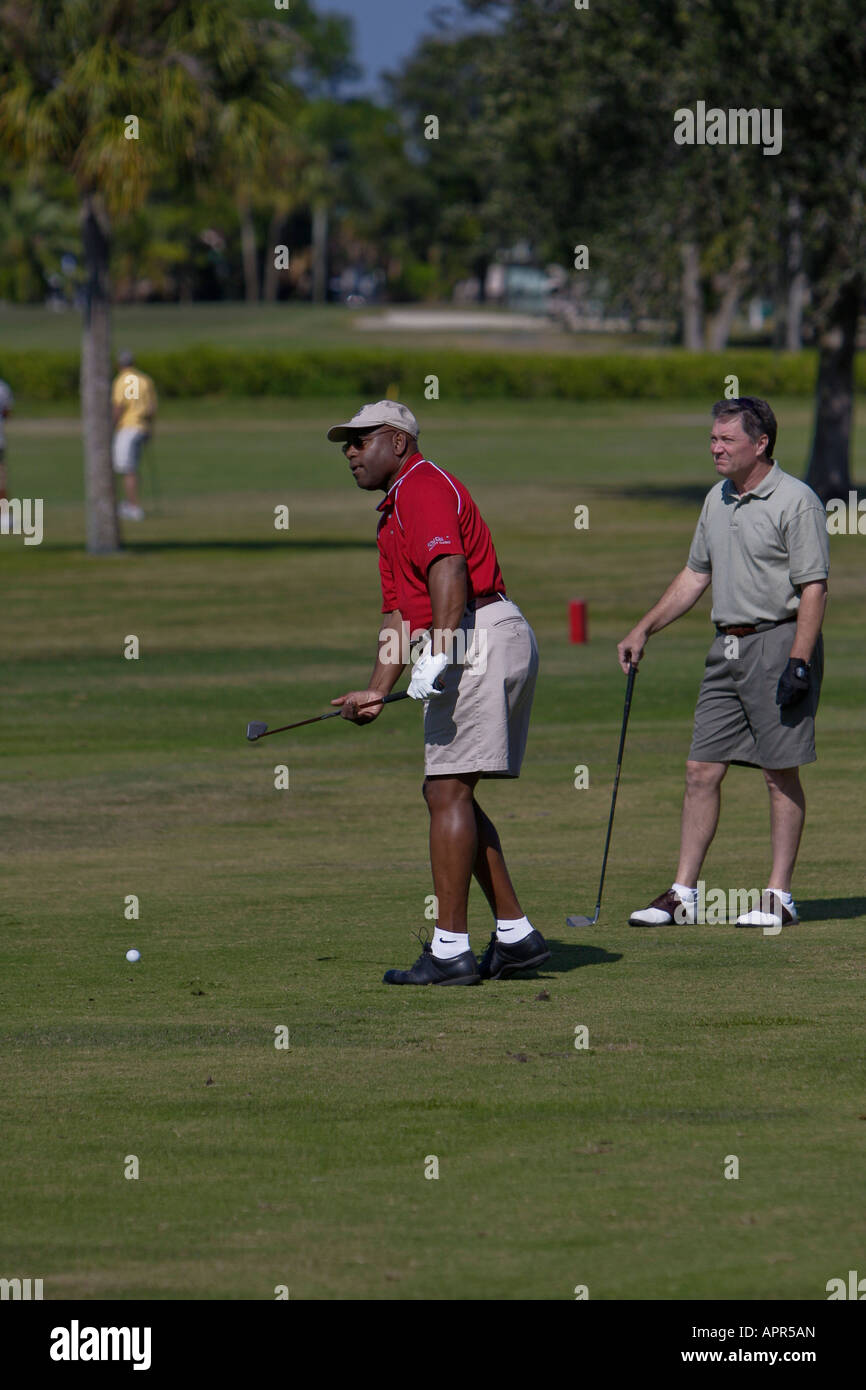 African American Man Playing Golf Stock Photo - Alamy