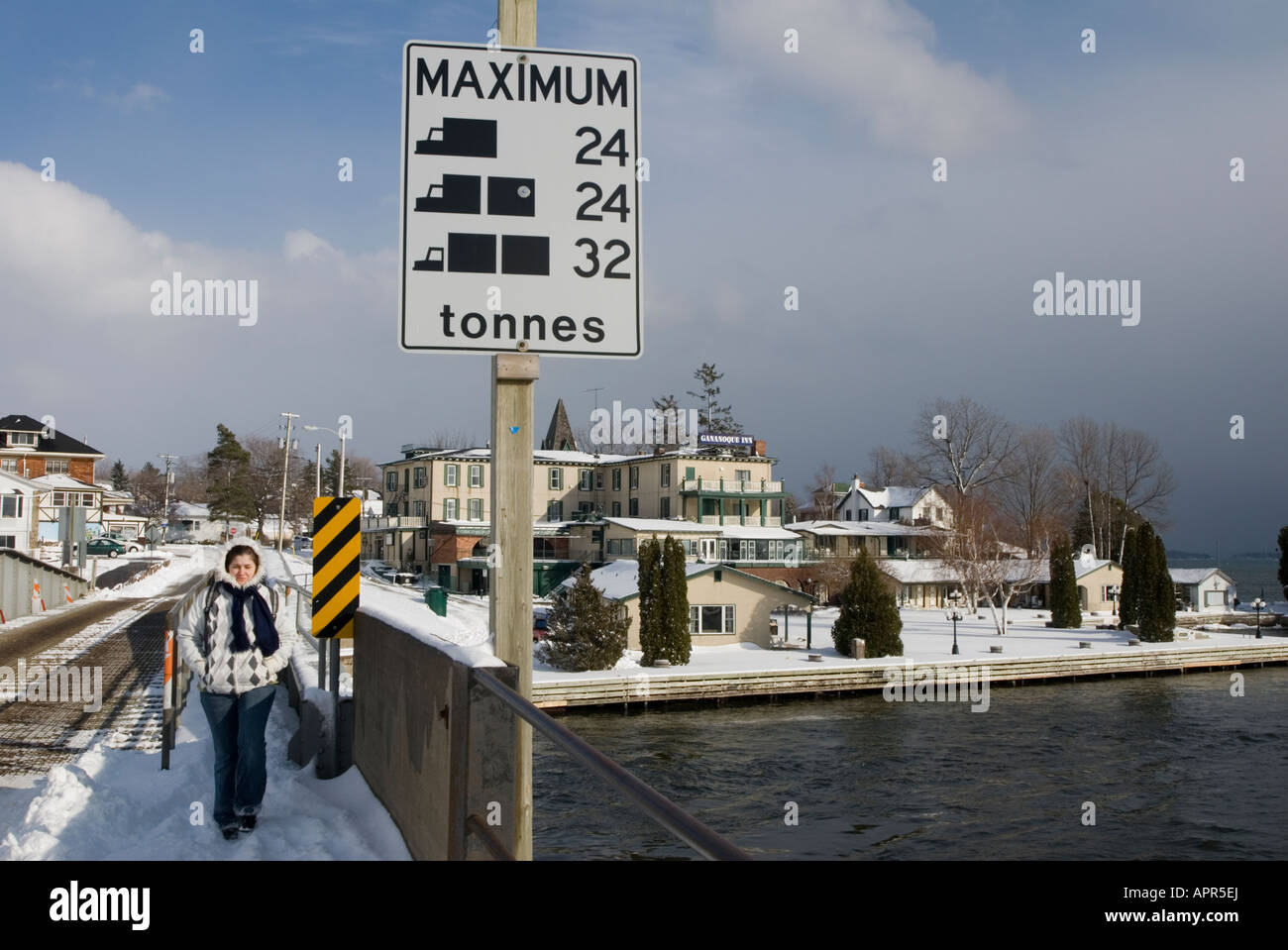 Gananoque Ontario on St. Lawrence River in winter Stock Photo - Alamy