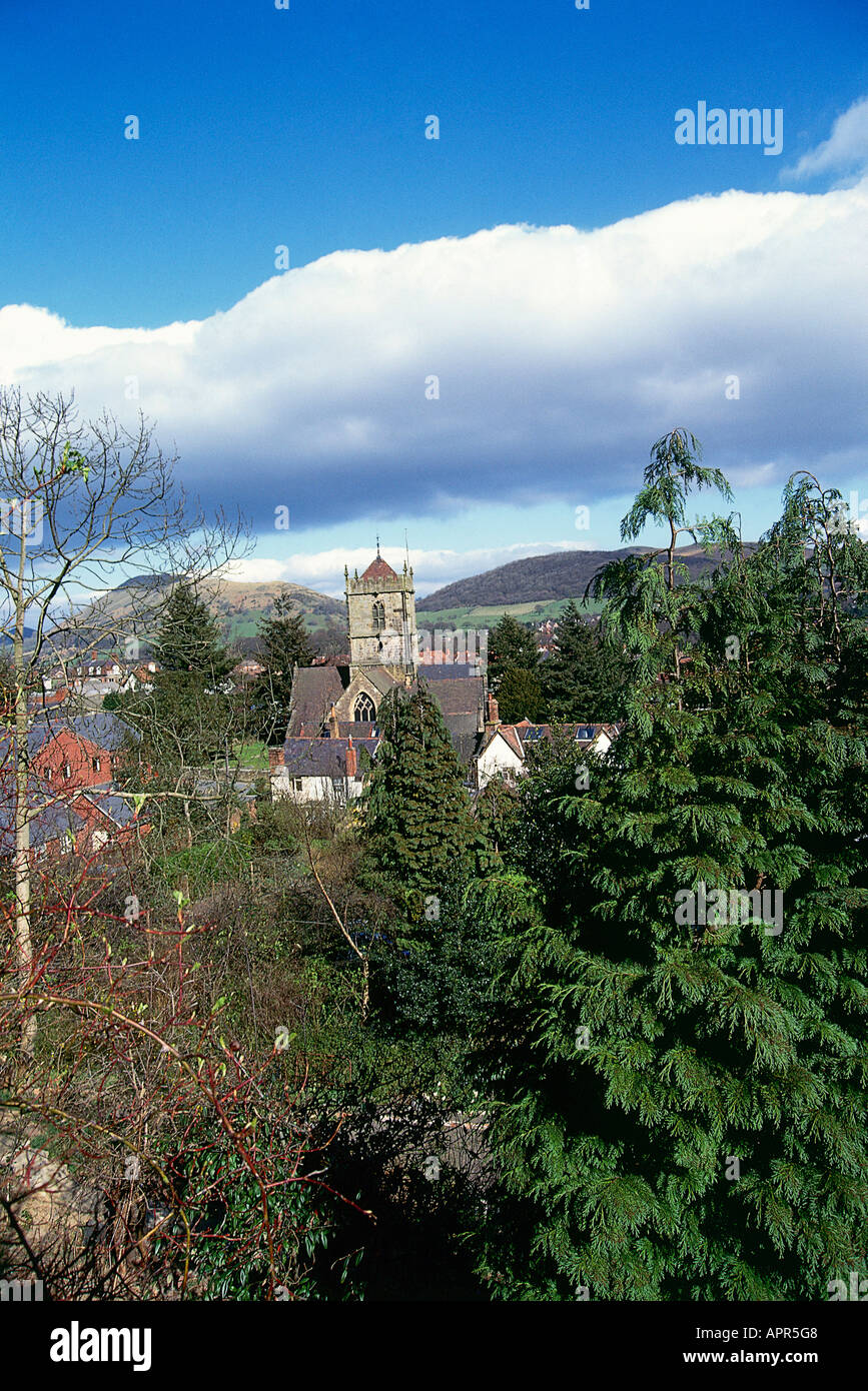 The 19th century pinnacled tower of the Church of St Lawrence stands ...