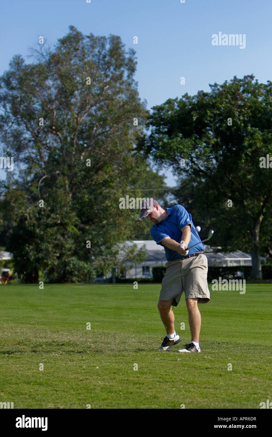 Man Playing Golf Stock Photo - Alamy