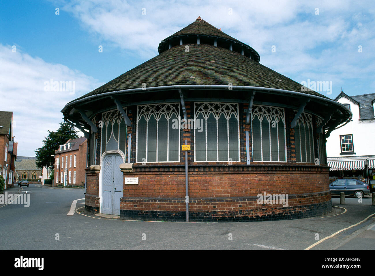 Built in 1811 Tenbury Wells s oval Market House with its tiled ...
