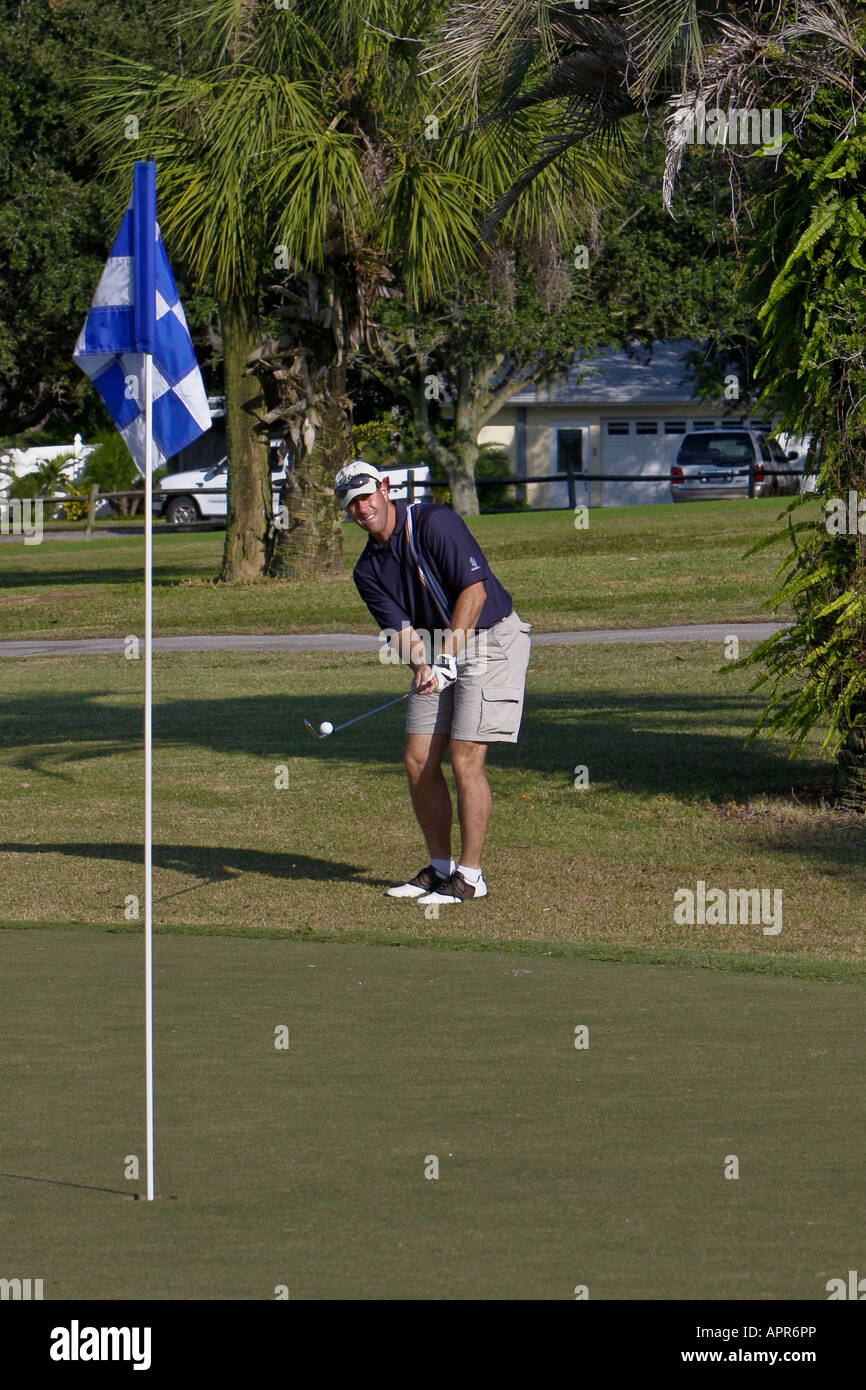 Man Playing Golf Stock Photo - Alamy