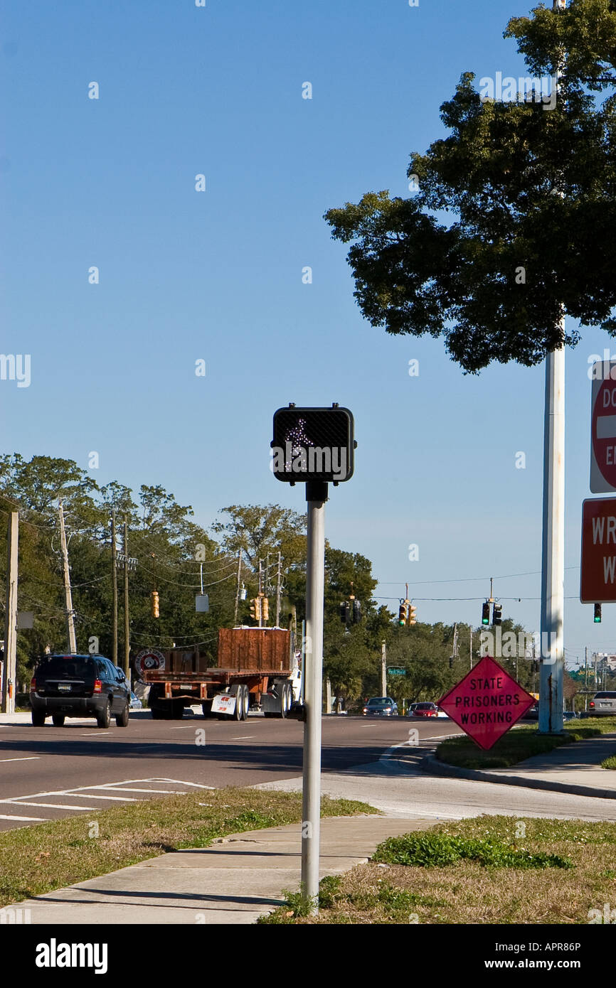 Safe to Cross Street Sign Stock Photo - Alamy