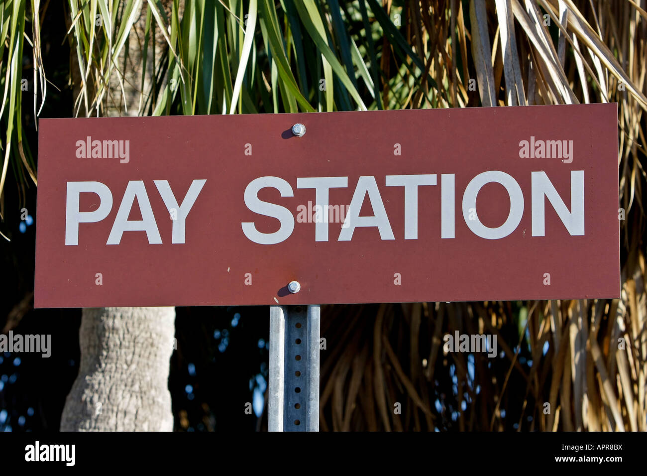 Pay Station Sign Stock Photo - Alamy