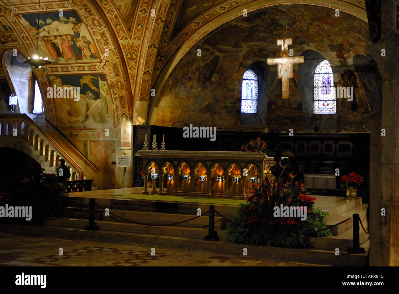 Lower basilica of Saint francesco to assizes in umbria - italy Stock ...