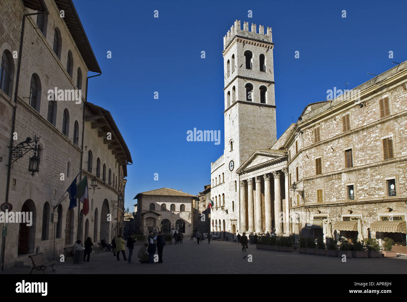 Square town of Assisi in Umbria - Italy Stock Photo - Alamy