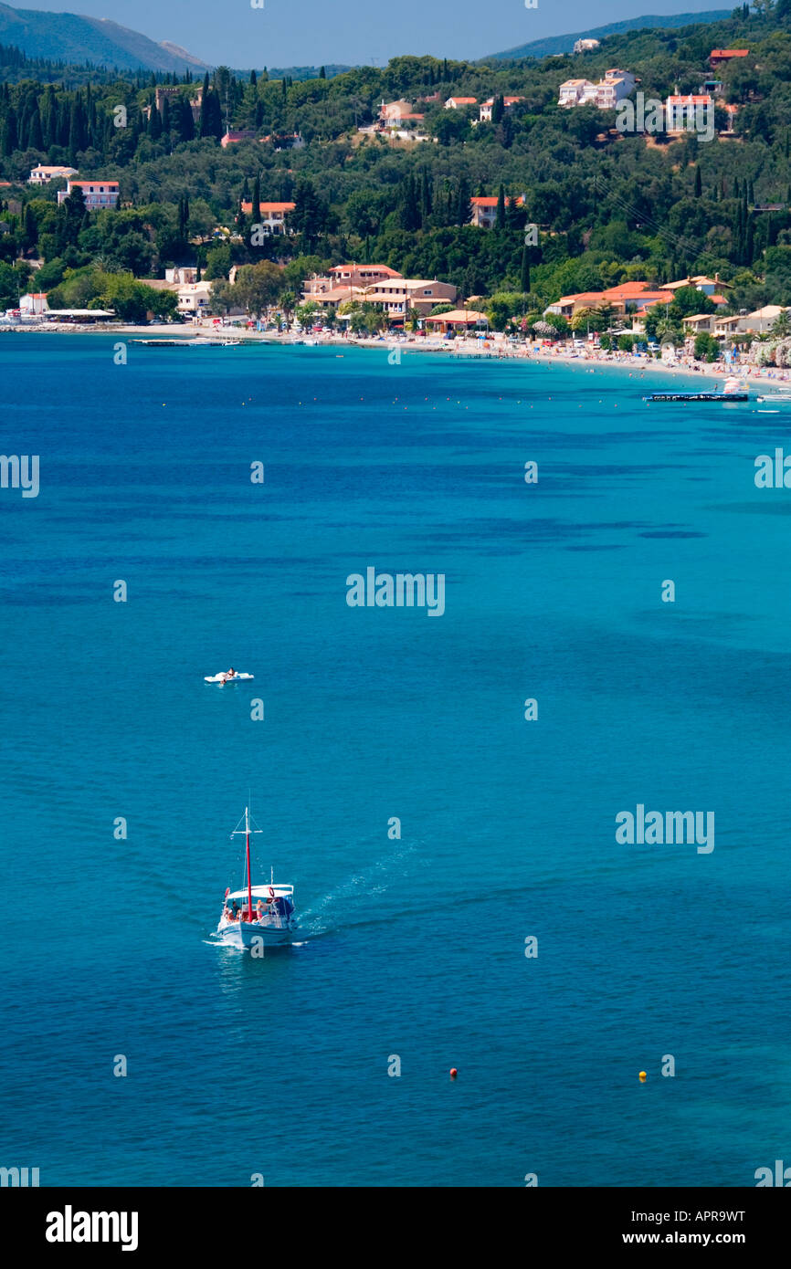 Boat Trip leaving Barbati Beach, Corfu, Greece Stock Photo - Alamy