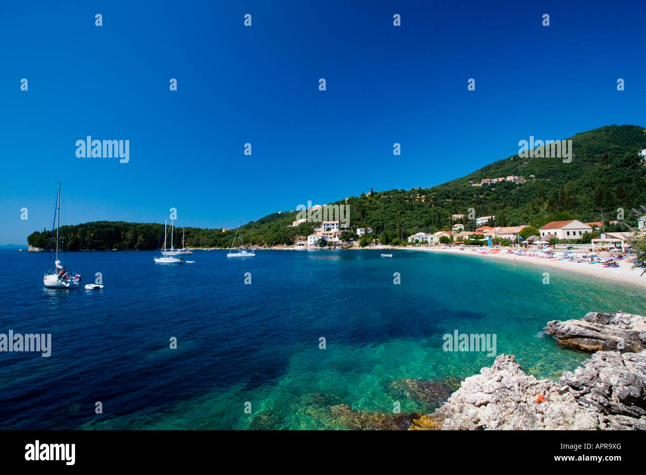 Kalami, Bay, Kalami, Corfu, Greek Islands Stock Photo - Alamy