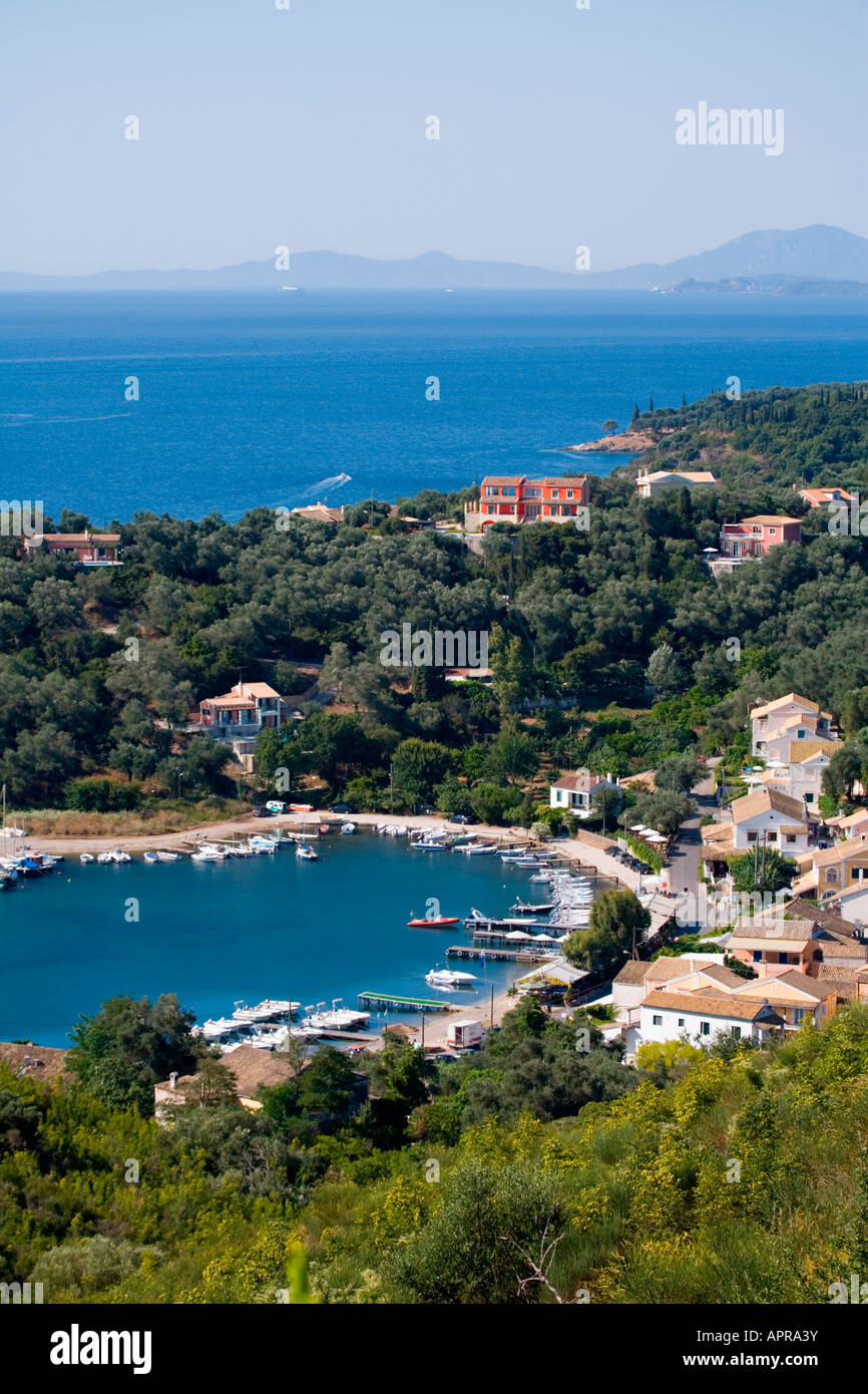 San Stephanos Village and views of South Corfu, Greece Stock Photo - Alamy