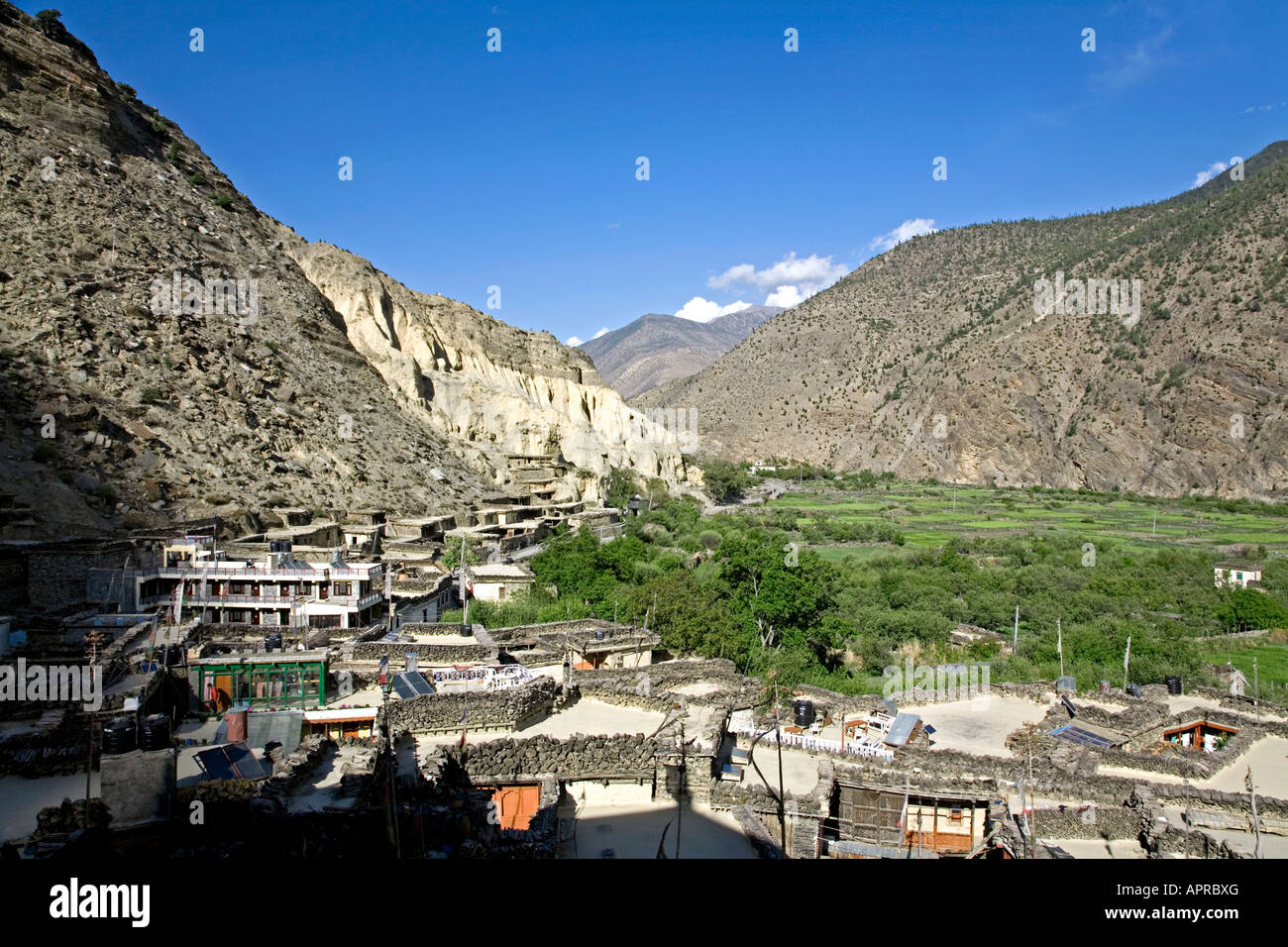Marpha village. Annapurna circuit trek. Nepal Stock Photo - Alamy