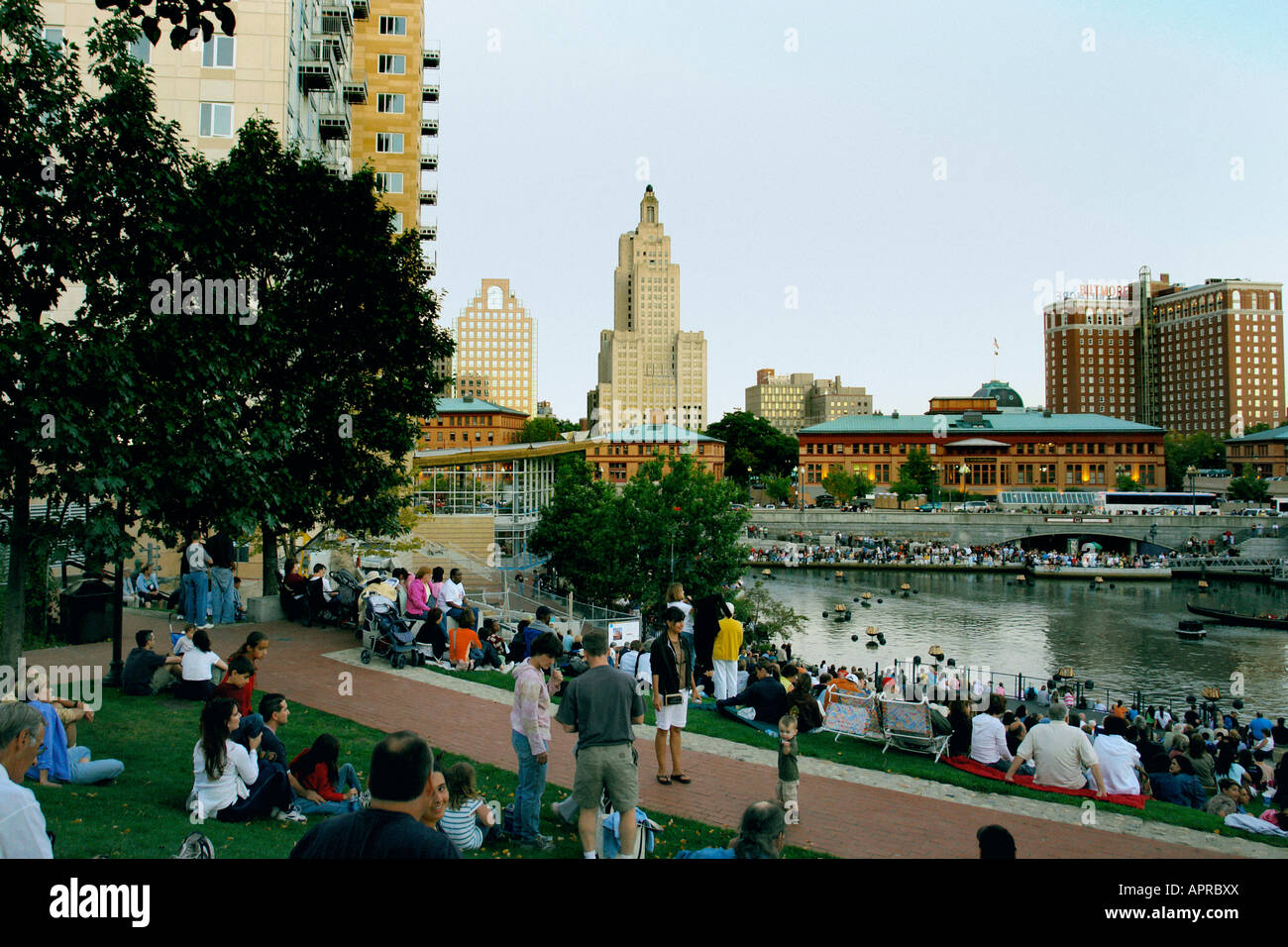 Crowd Awaiting the Lighting of Sculptural Installation and Tourist ...
