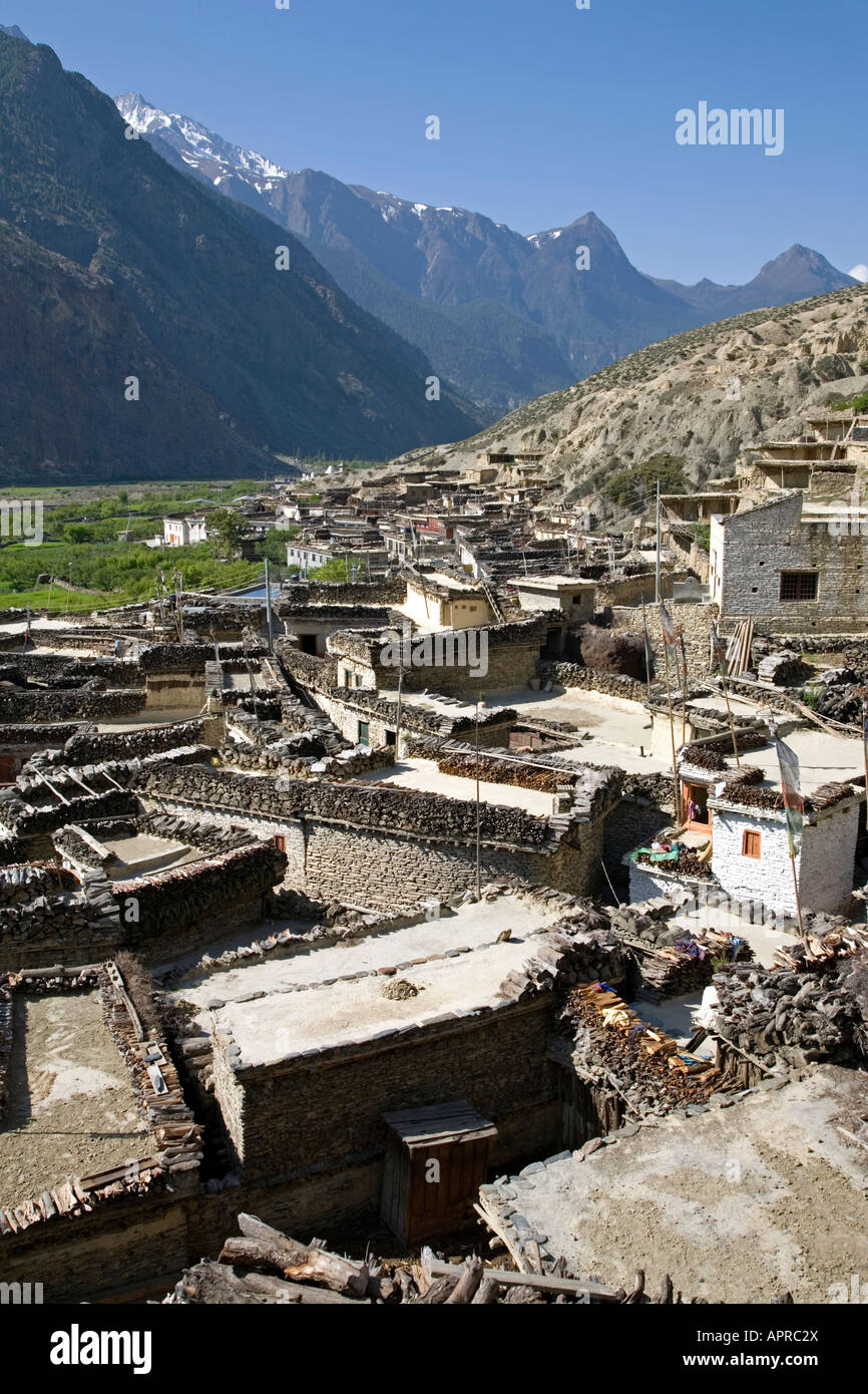 Marpha village. Annapurna circuit trek. Mustang. Nepal Stock Photo - Alamy