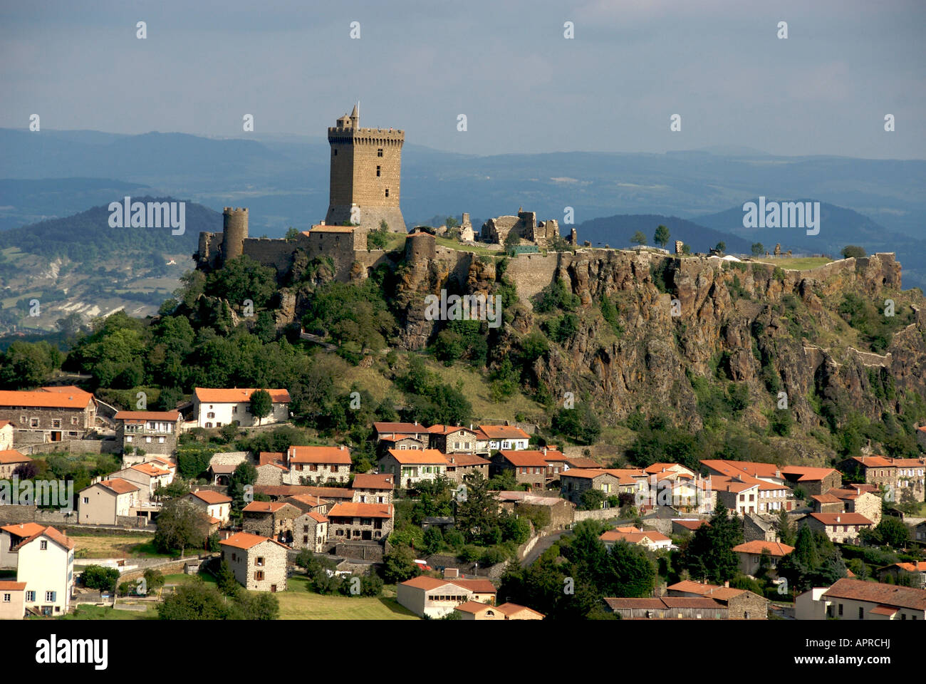Fortress of Polignac. Haute Loire. Auvergne. France Stock Photo - Alamy