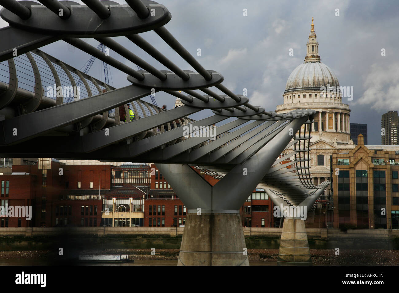 London Millennium bridge with St Pauls, London Stock Photo - Alamy
