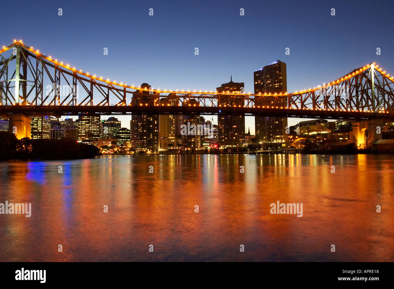 Story Bridge and Brisbane River Brisbane Queensland Australia Stock ...