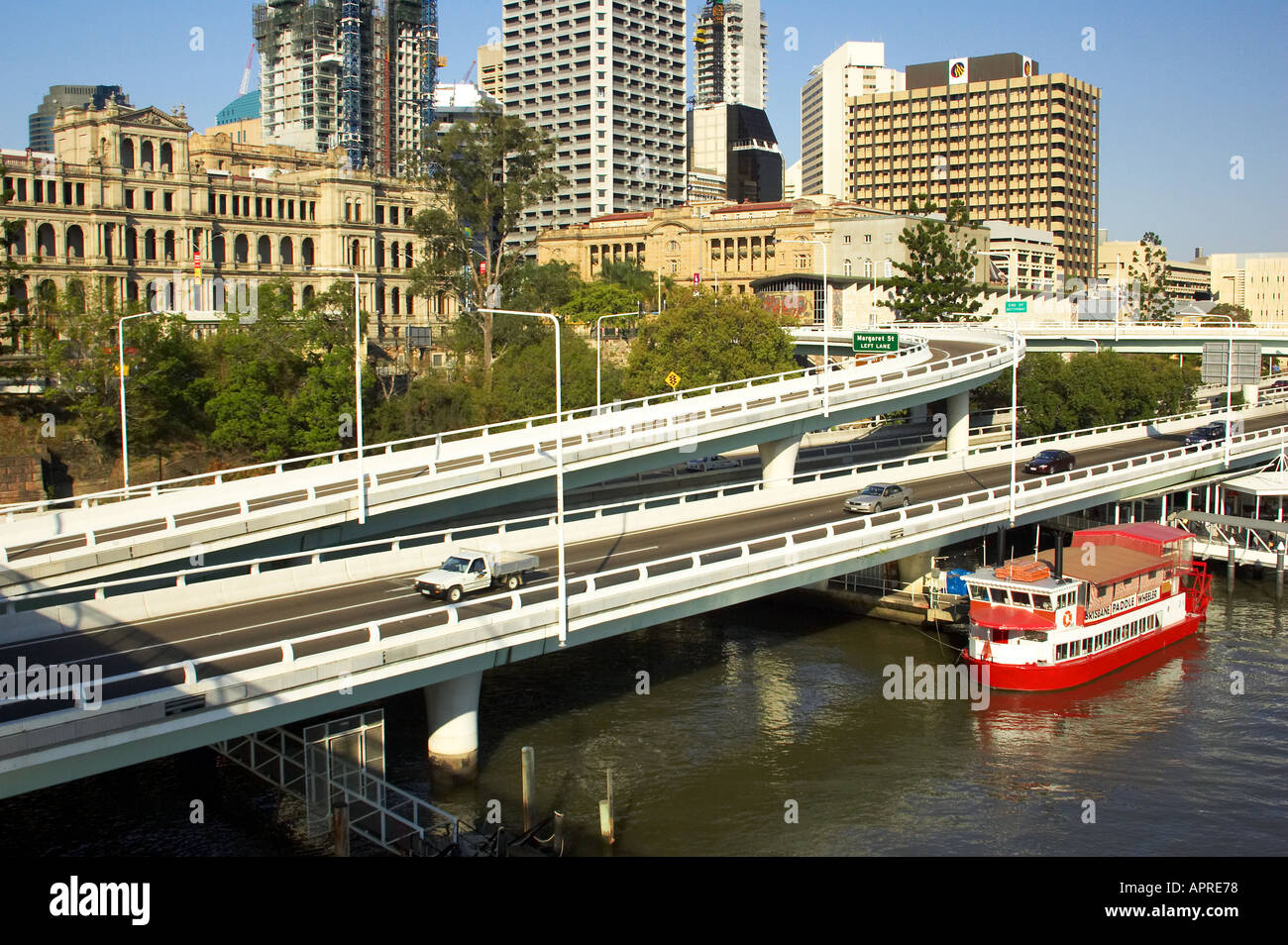 Brisbane River and Riverside Expressway Brisbane Queensland Australia ...