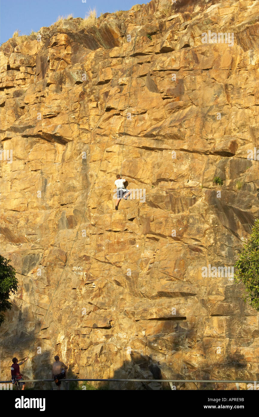Rock Climbing by Brisbane River Brisbane Queensland Australia Stock ...