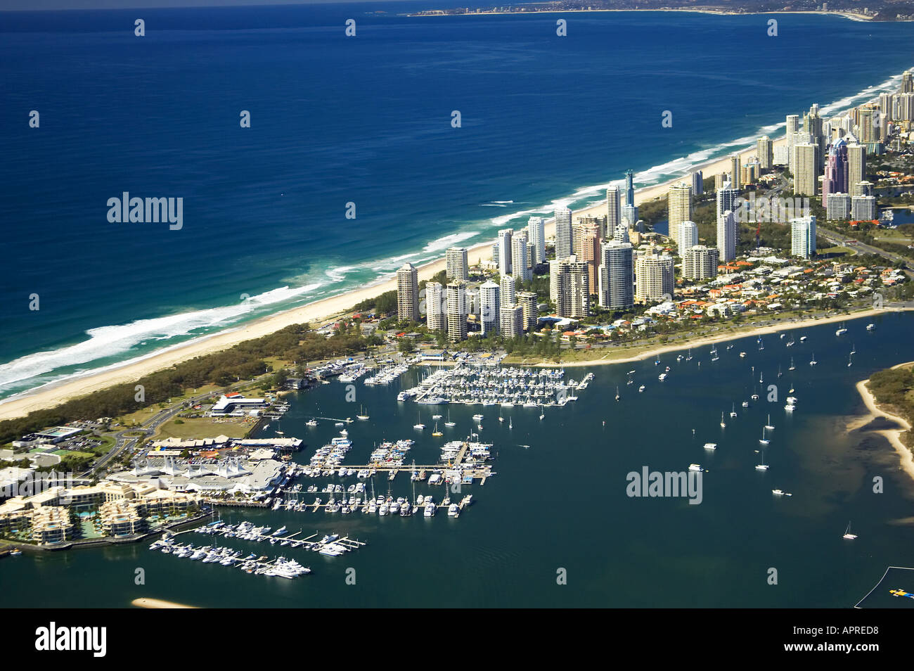 The Broadwater Gold Coast Queensland Australia aerial Stock Photo - Alamy