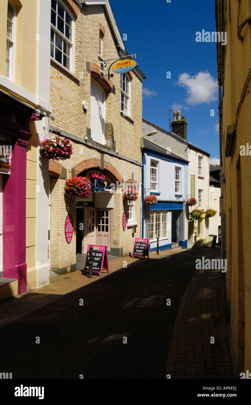 Cooper Street in the historic town of Bideford, Devon Stock Photo - Alamy