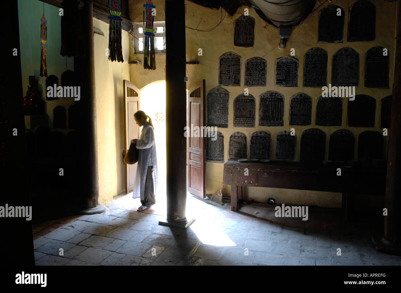 Hanoi Family plaques of deceased in Ba Da Pagoda Stock Photo - Alamy