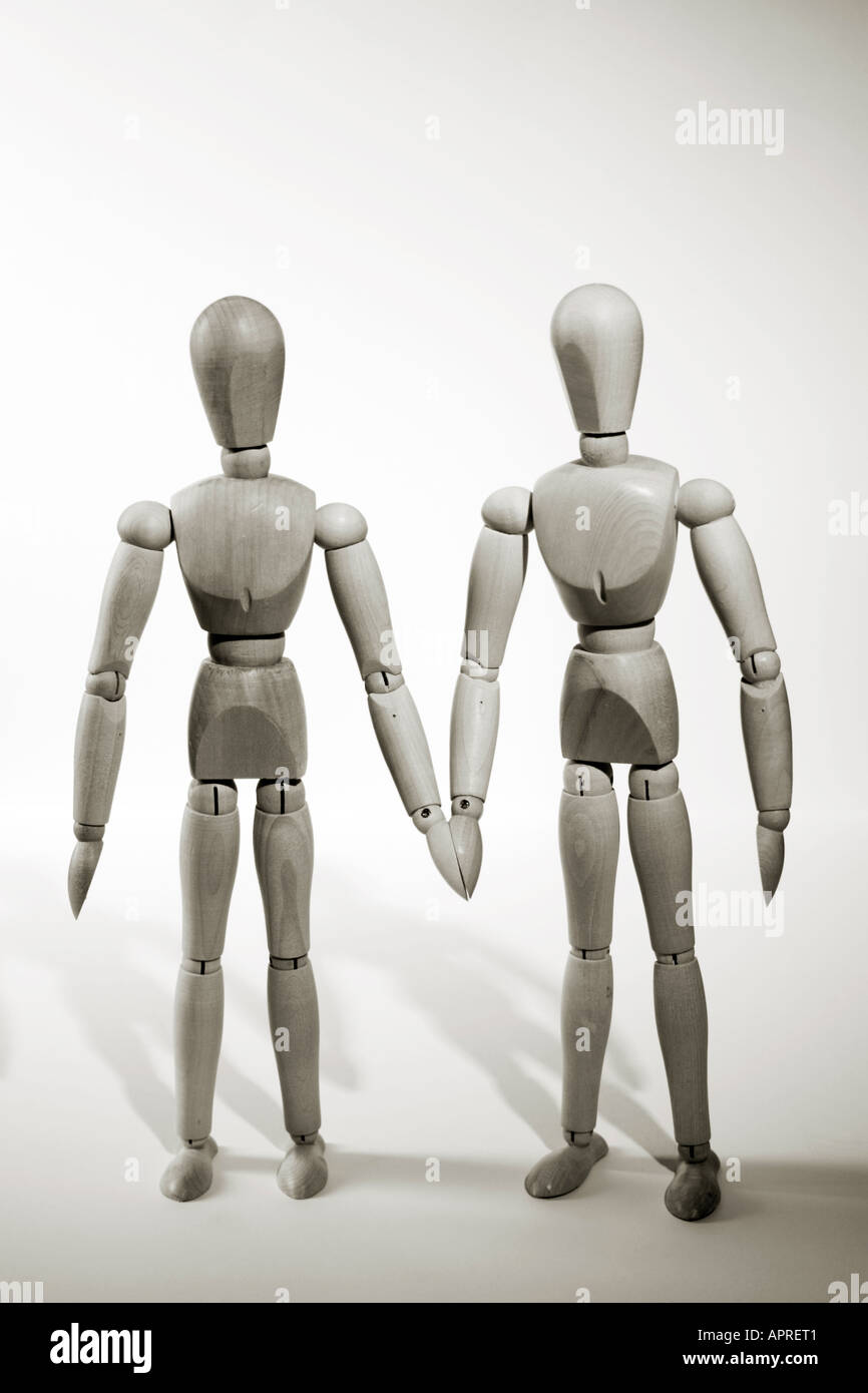 A Manikin couple, model people, standing together Stock Photo - Alamy