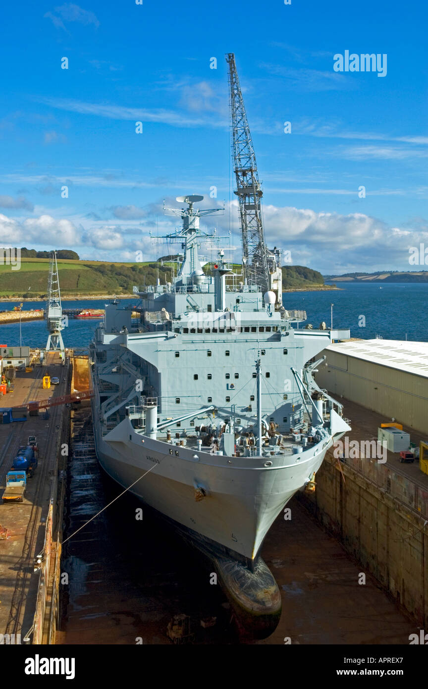 RFA Argus in dry dock at falmouth,cornwall,england Stock Photo - Alamy