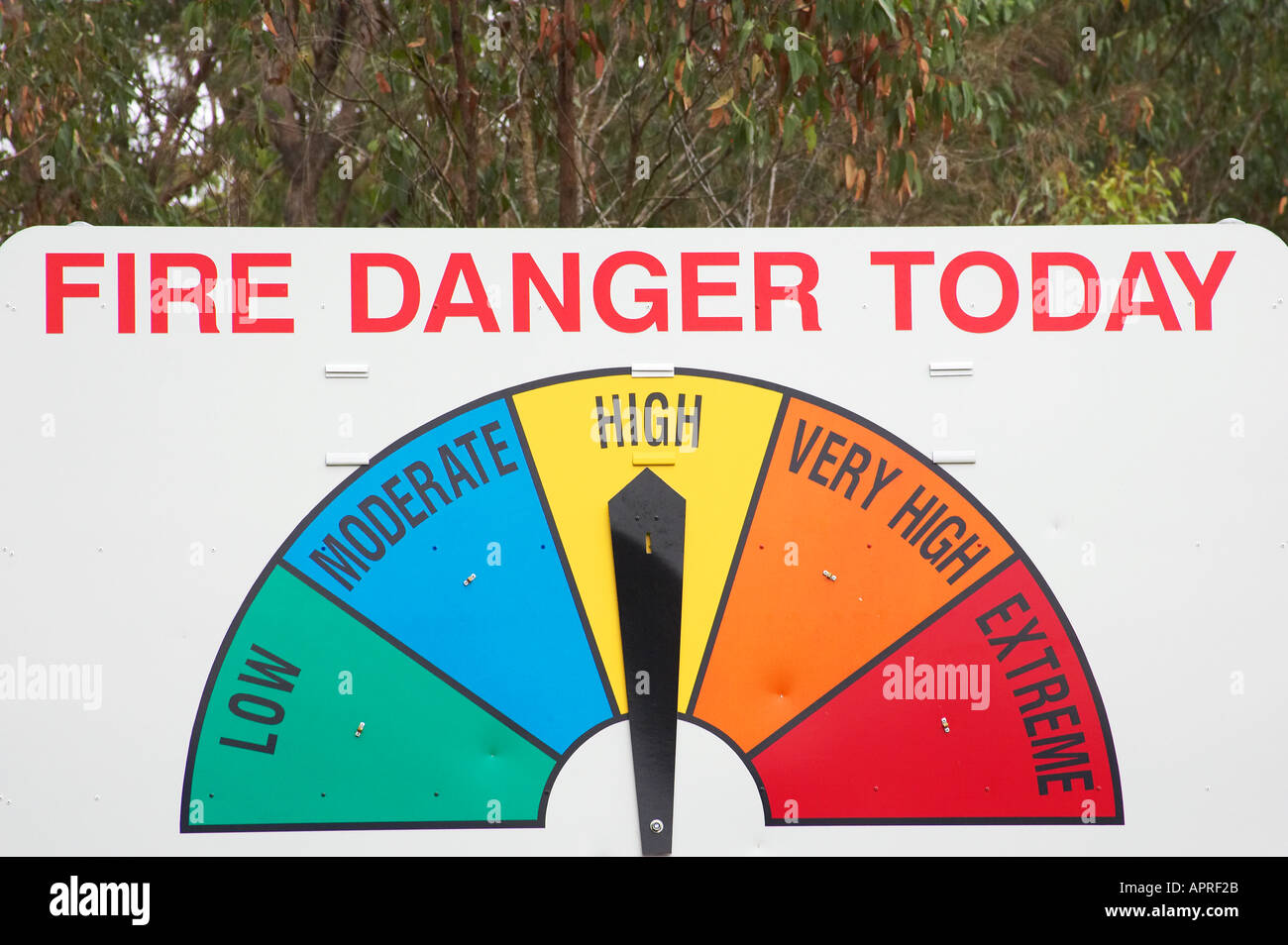 Fire Danger Warning Sign Queensland Australia Stock Photo: 2948906 - Alamy