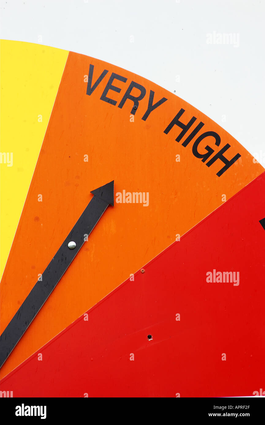 Fire Danger Warning Sign Queensland Australia Stock Photo - Alamy