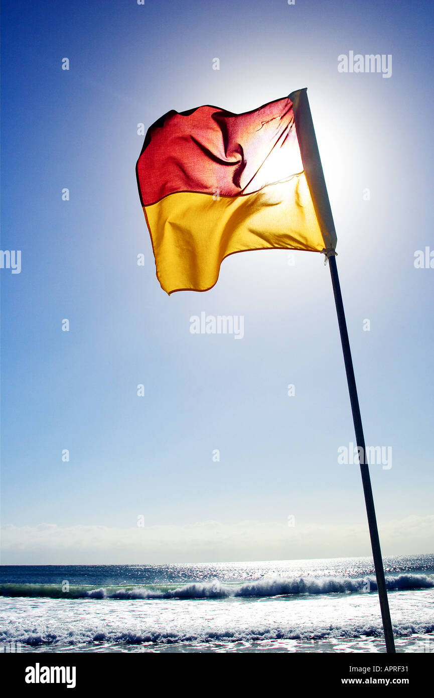 Surf Lifesaving Flag Queensland Australia Stock Photo - Alamy
