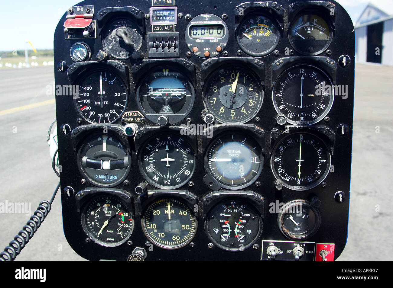 Bell 47 cockpit hi-res stock photography and images - Alamy