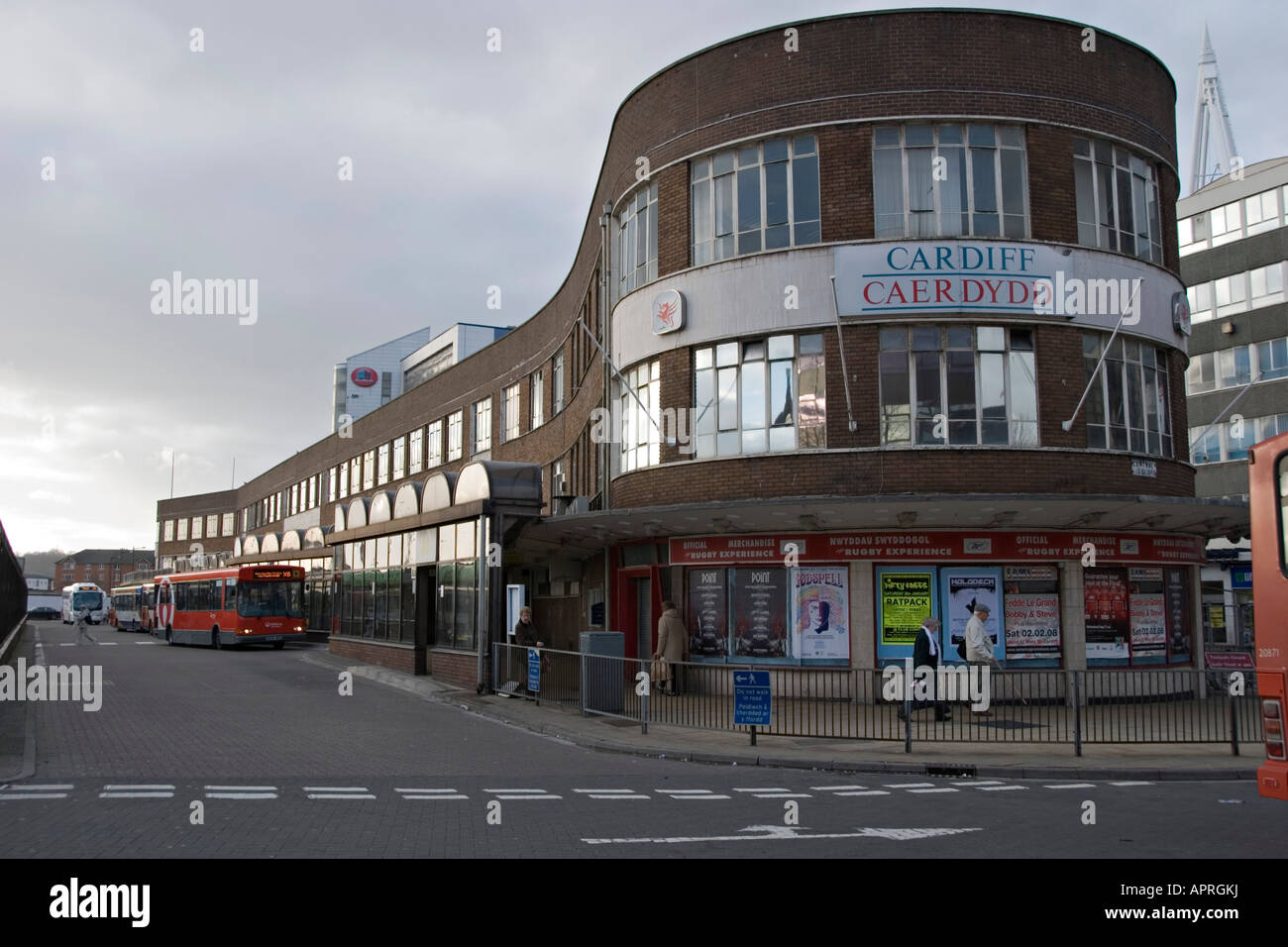 The old Central Bus Station, Cardiff, Wales, UK. The 1950's terminal ...
