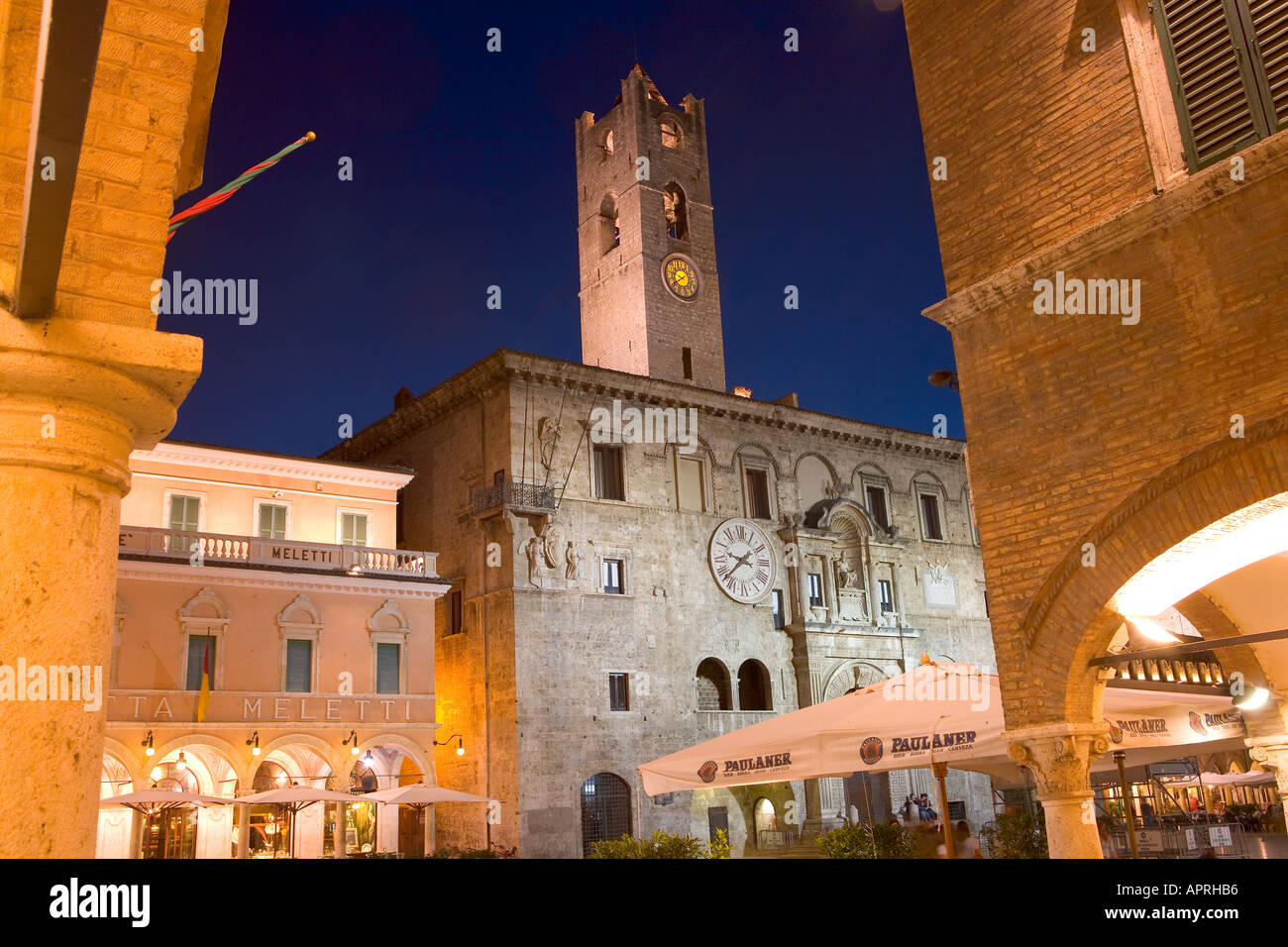 Main Square Ascoli Piceno The Marche Italy Stock Photo - Alamy