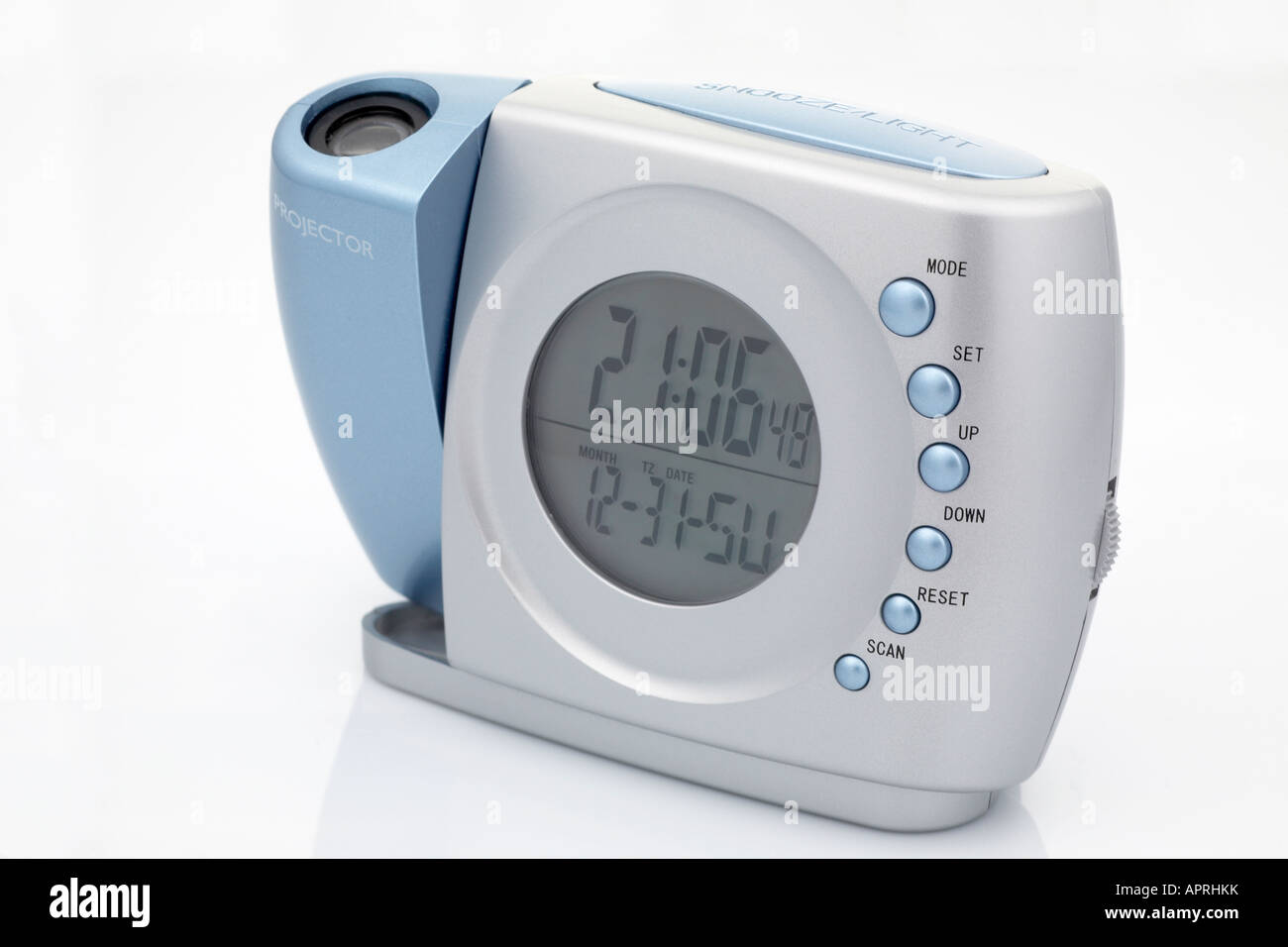Digital clock with time projector Stock Photo - Alamy
