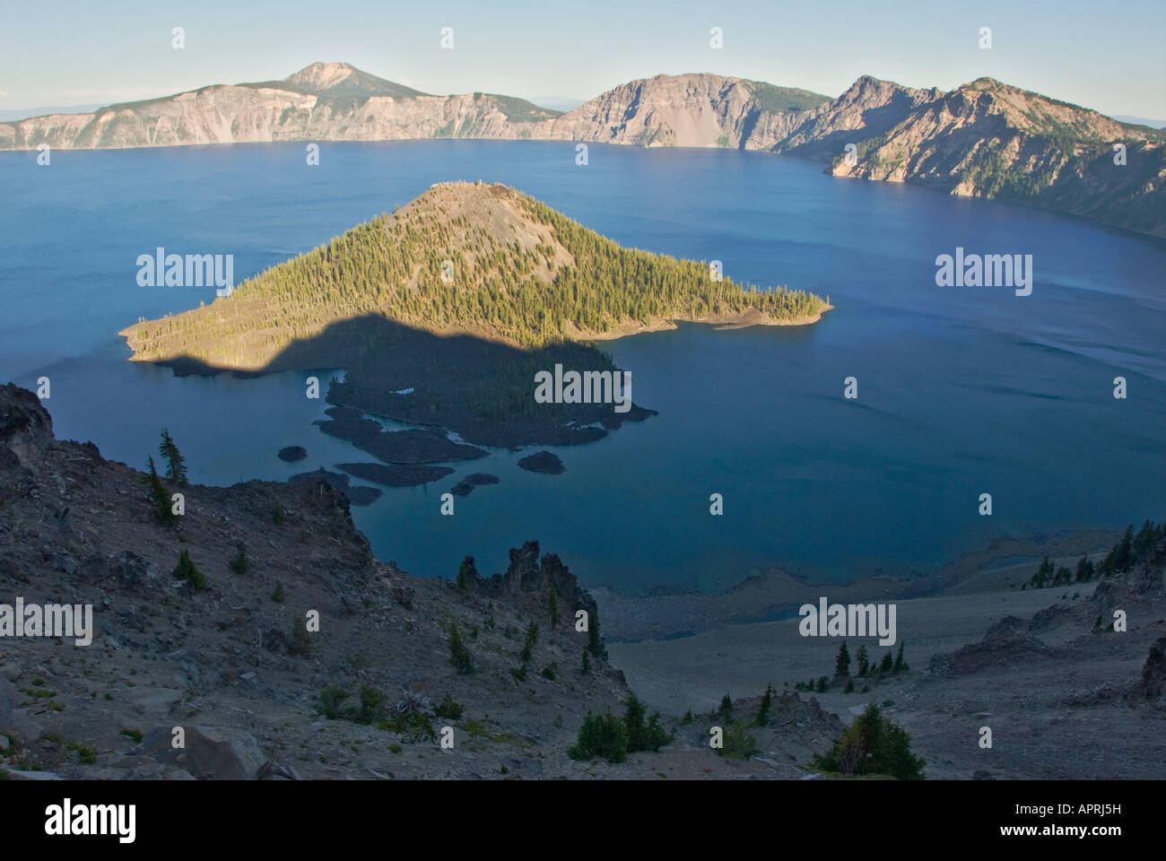 Oregon Crater Lake National Park Wizard Island Stock Photo - Alamy