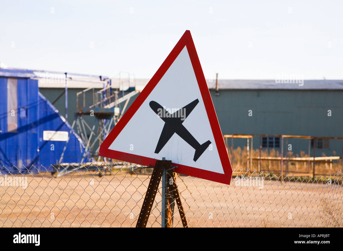 Airport warning sign red triangle hi-res stock photography and images ...