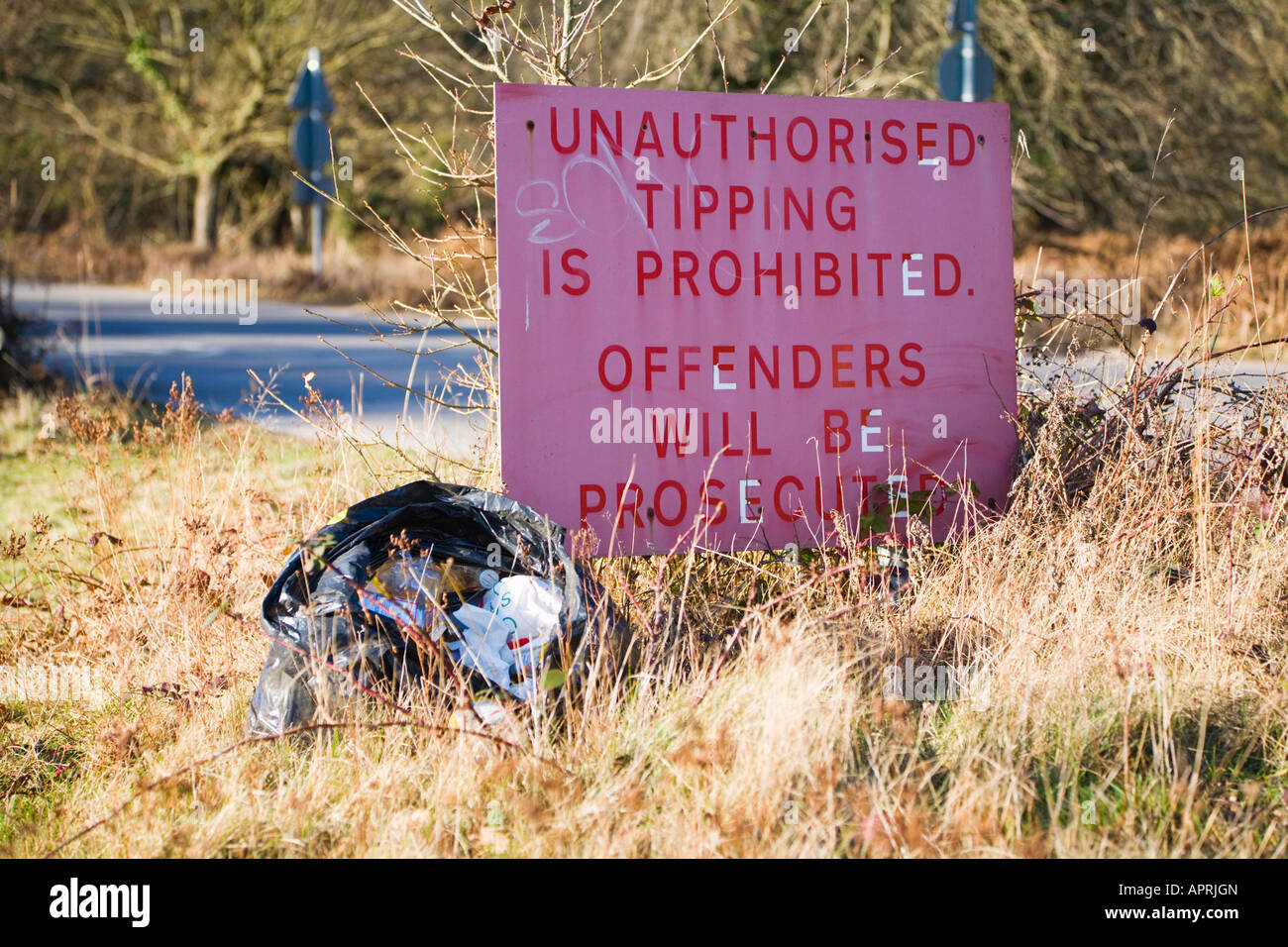 Unauthorised waste hi-res stock photography and images - Alamy