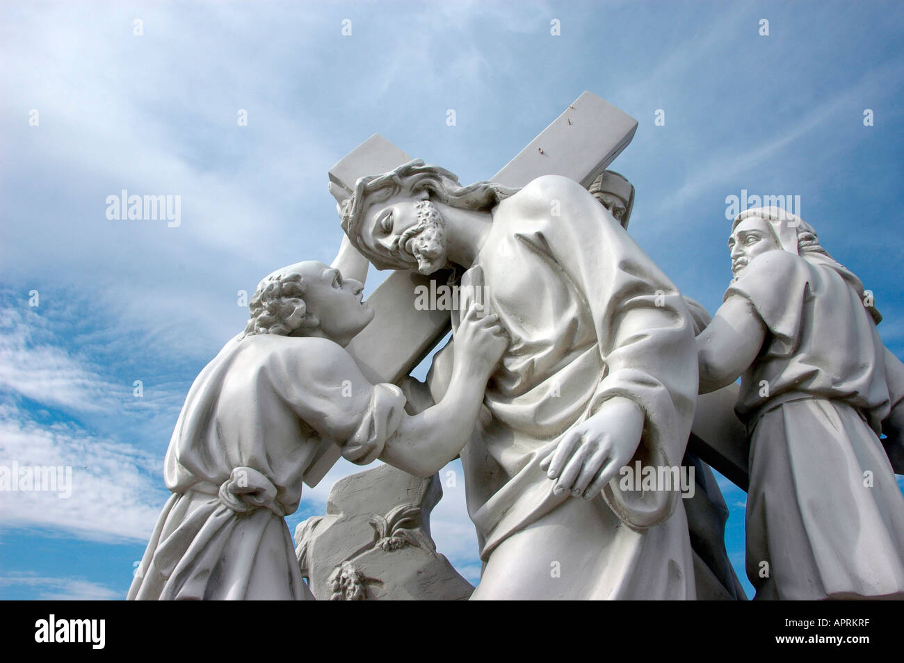 Our Lady of Peace statue with the stations of the cross in Pine Bluffs ...