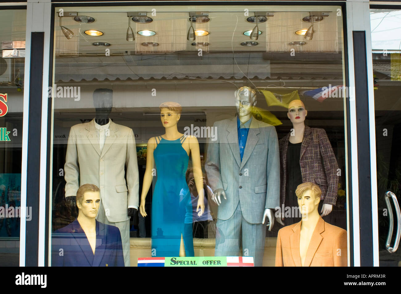 Glamorous Male and Female Shop Dummies Modelling Clothes, Thailand SE ...