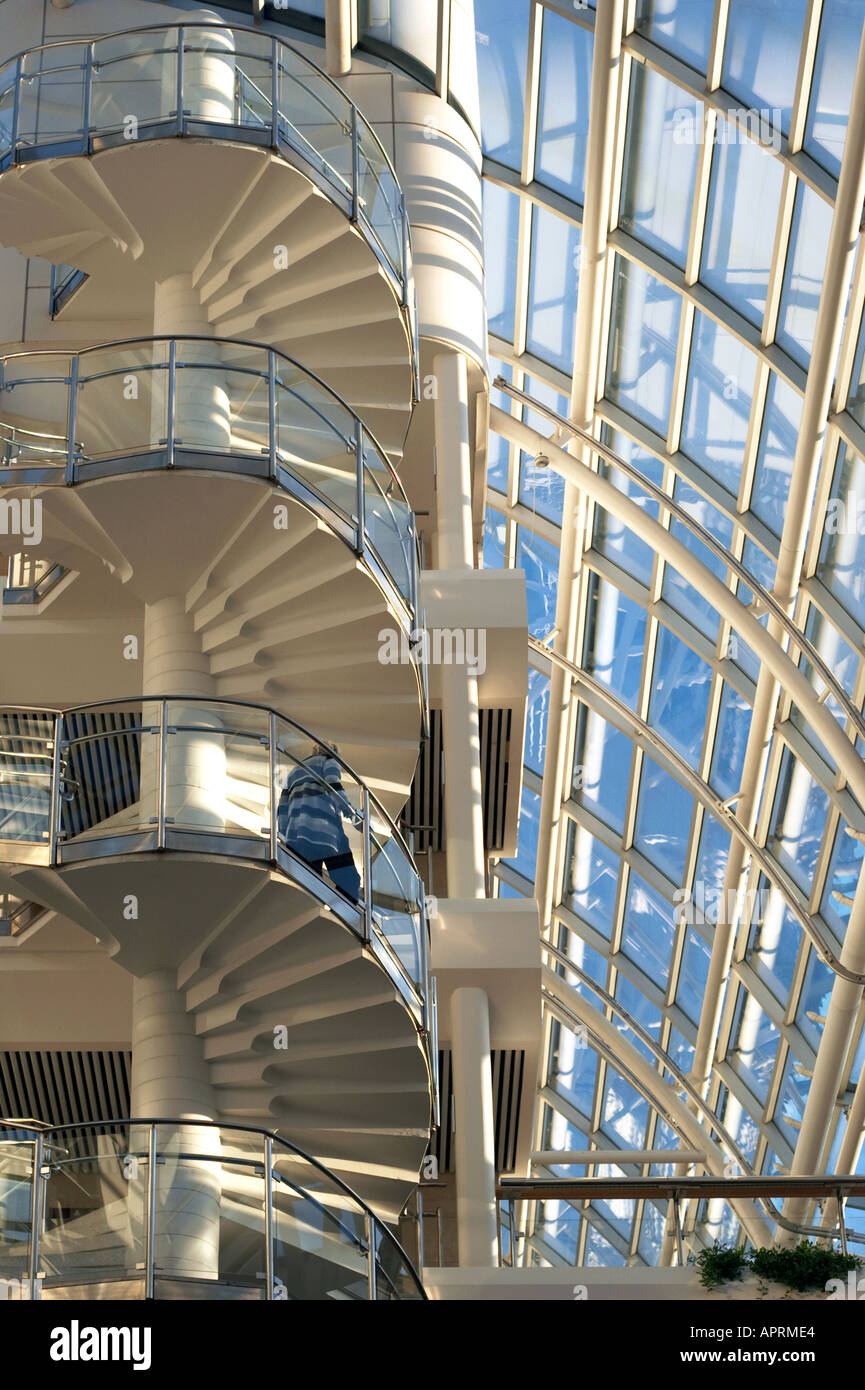 Spiral stairs inside mall Stock Photo - Alamy