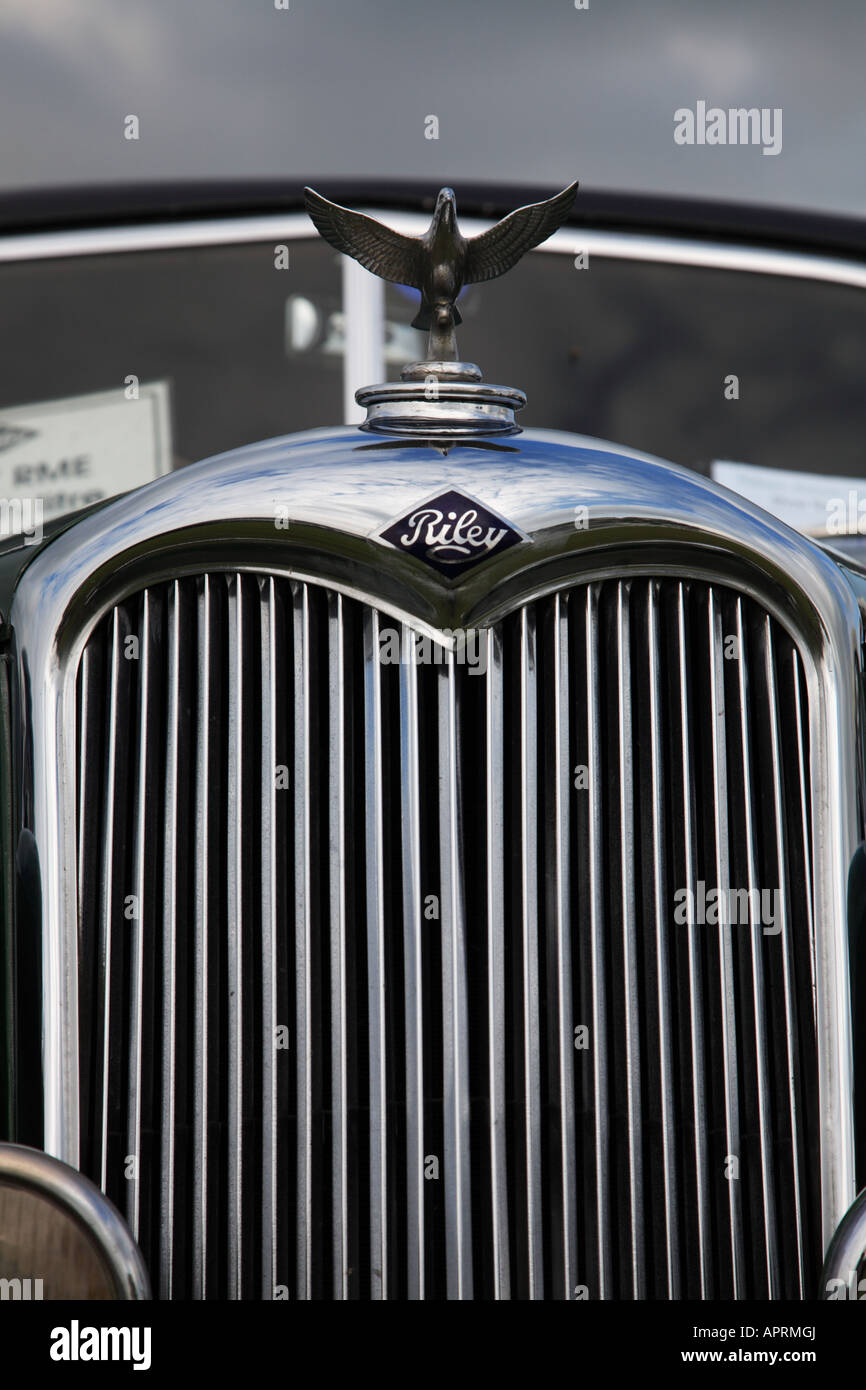 Vintage Riley emblem and grill Stock Photo - Alamy