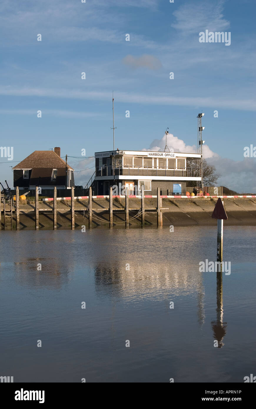 Harbour office located next to the water Stock Photo - Alamy