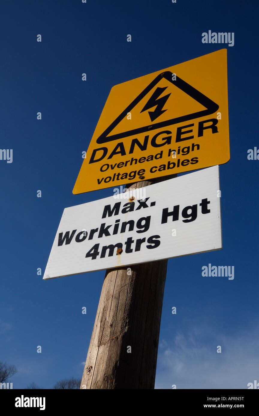 Warning Sign on construction site Stock Photo - Alamy