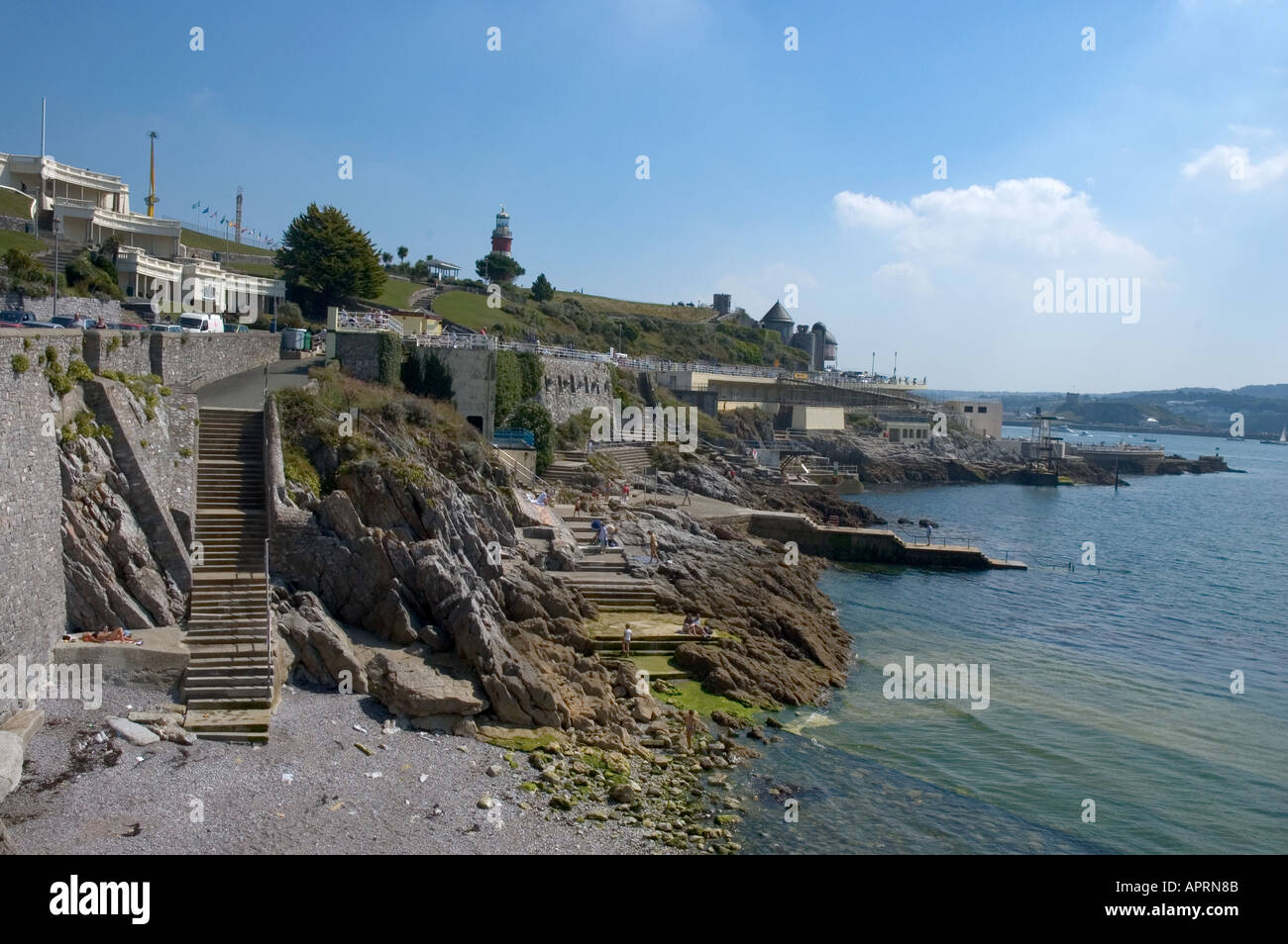Plymouth Hoe taken from West Hoe Plymouth Devon England Stock Photo - Alamy