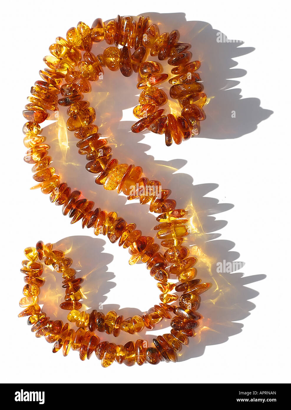 symbol made with Amber Beads Stock Photo - Alamy